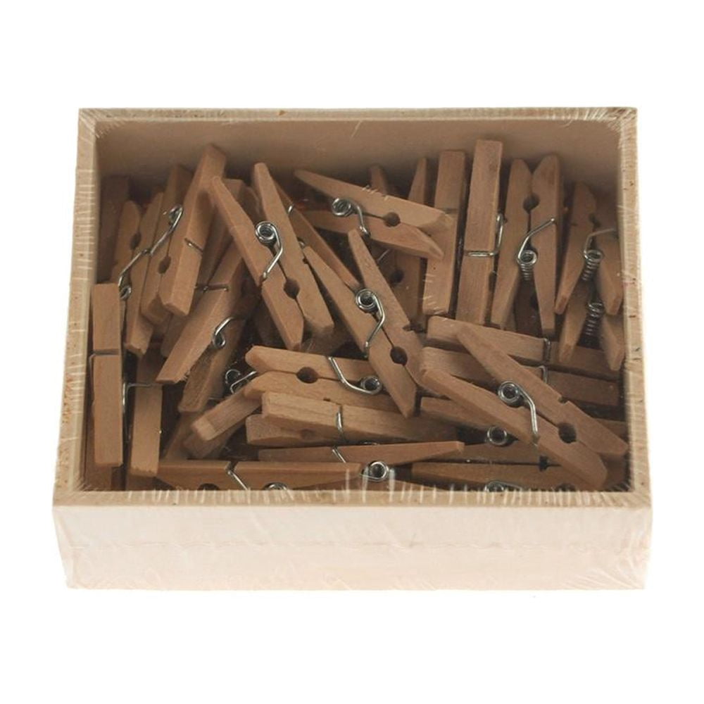 Mini Wooden Clothespins, 1-1/4-Inch, 50-Count, Natural - Walmart.com