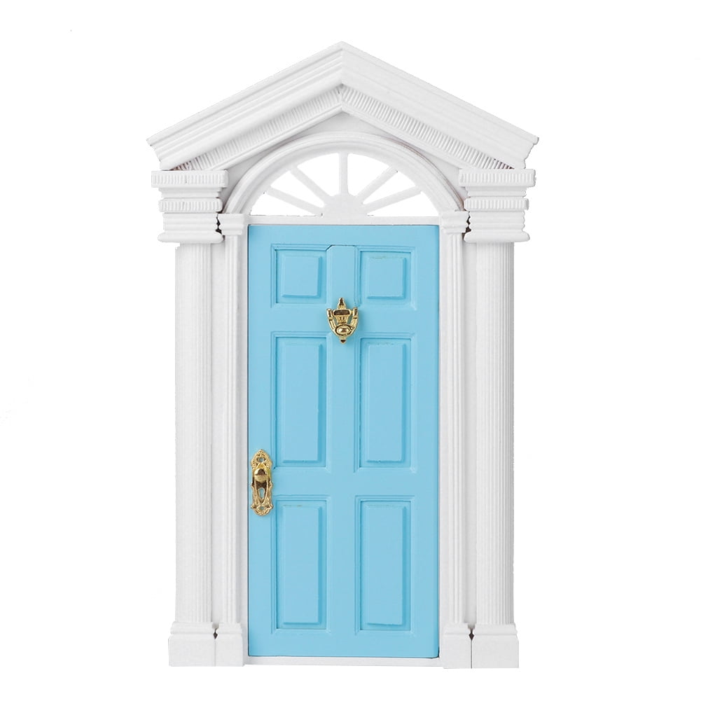 Mini Wooden Door, 1:12 Dollhouse Miniature Wooden Door, Miniature ...