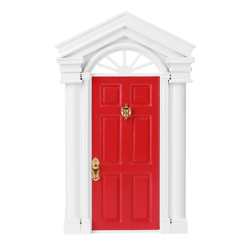 Mini Wooden Door, 1:12 Dollhouse Miniature Wooden Door, Miniature ...