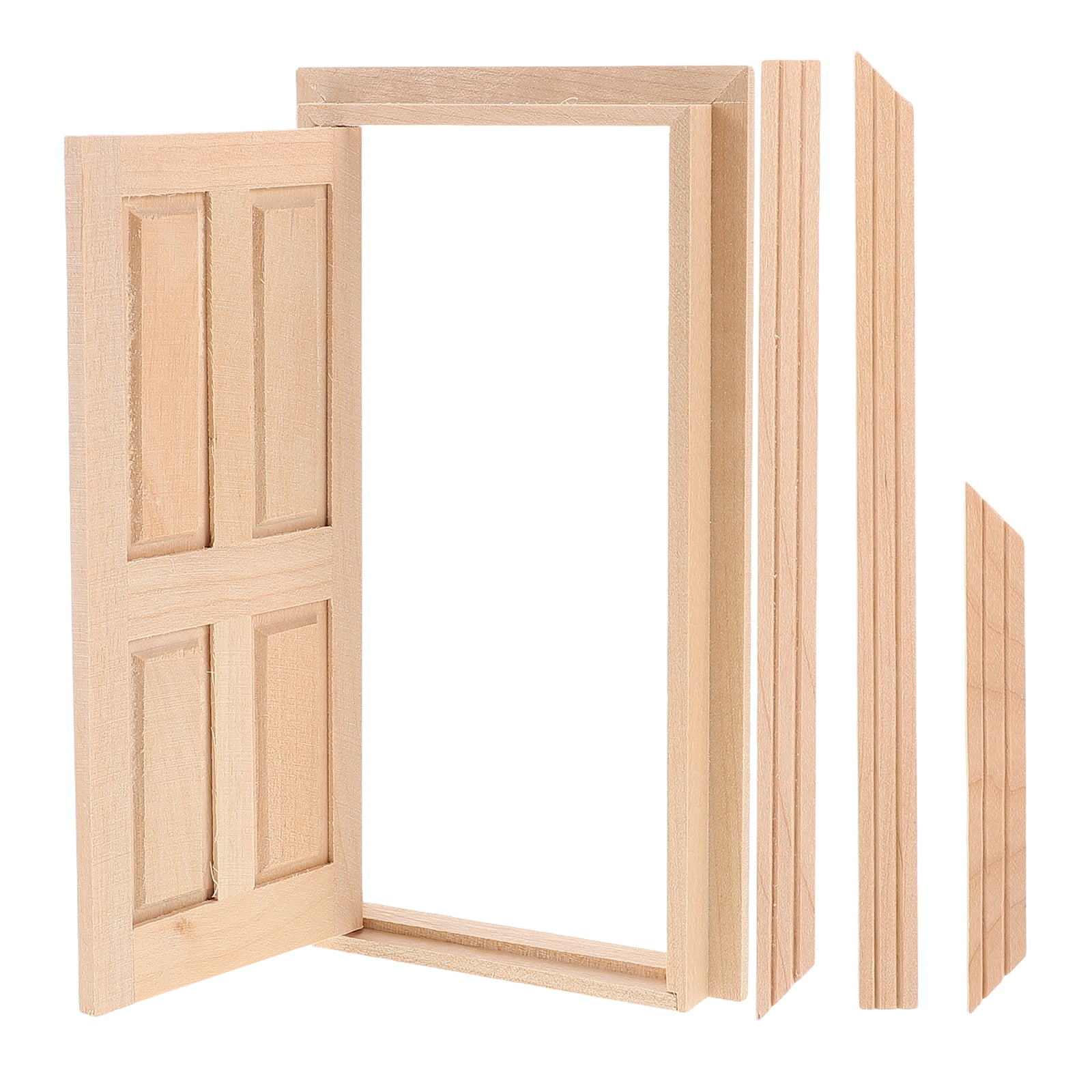 Mini Wooden Door Dollhouse Furniture Unfinished Wooden Door Furniture ...