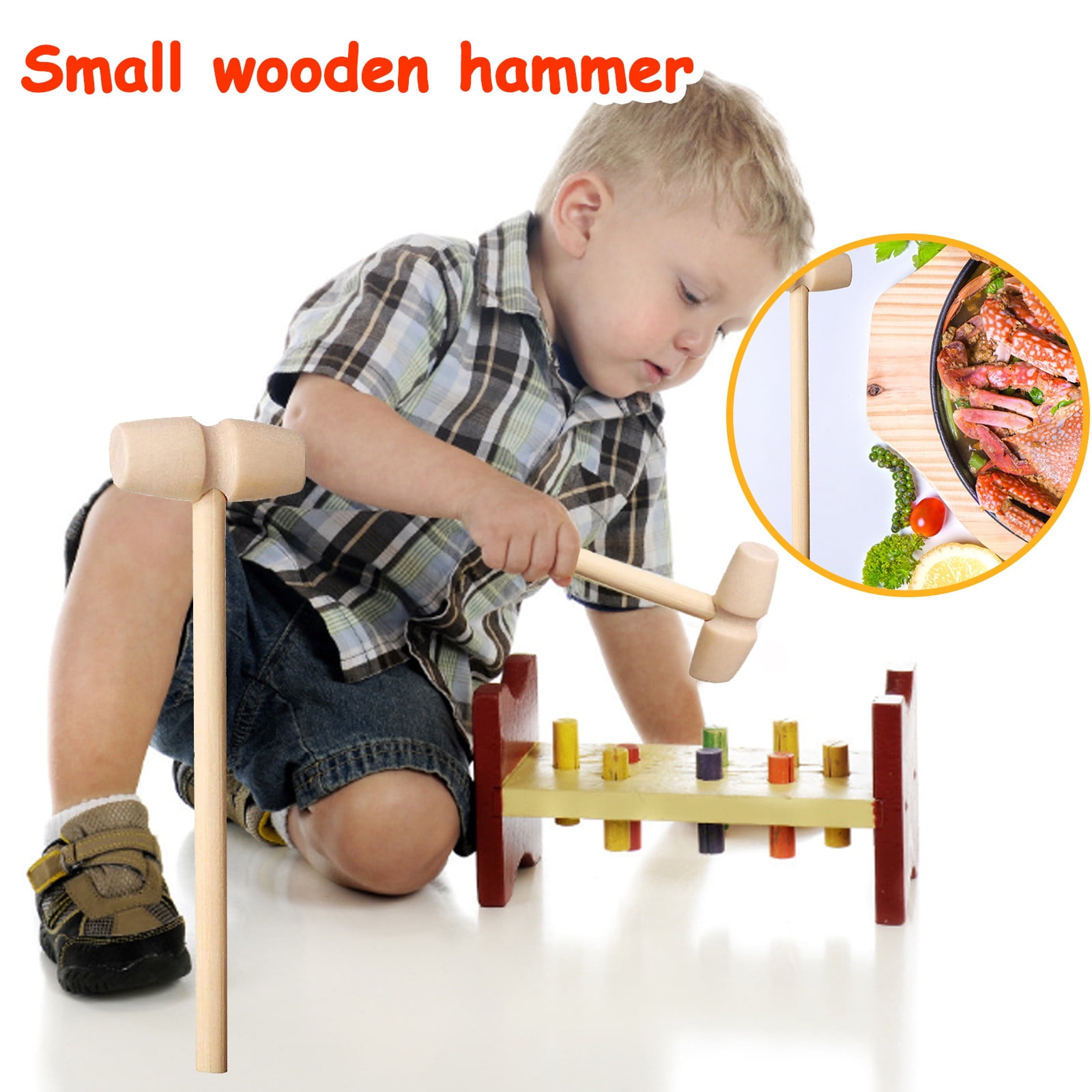 Mini Wooden Mallet Knocking Cake Wooden Children's Toy 9 Songs Uncut ...