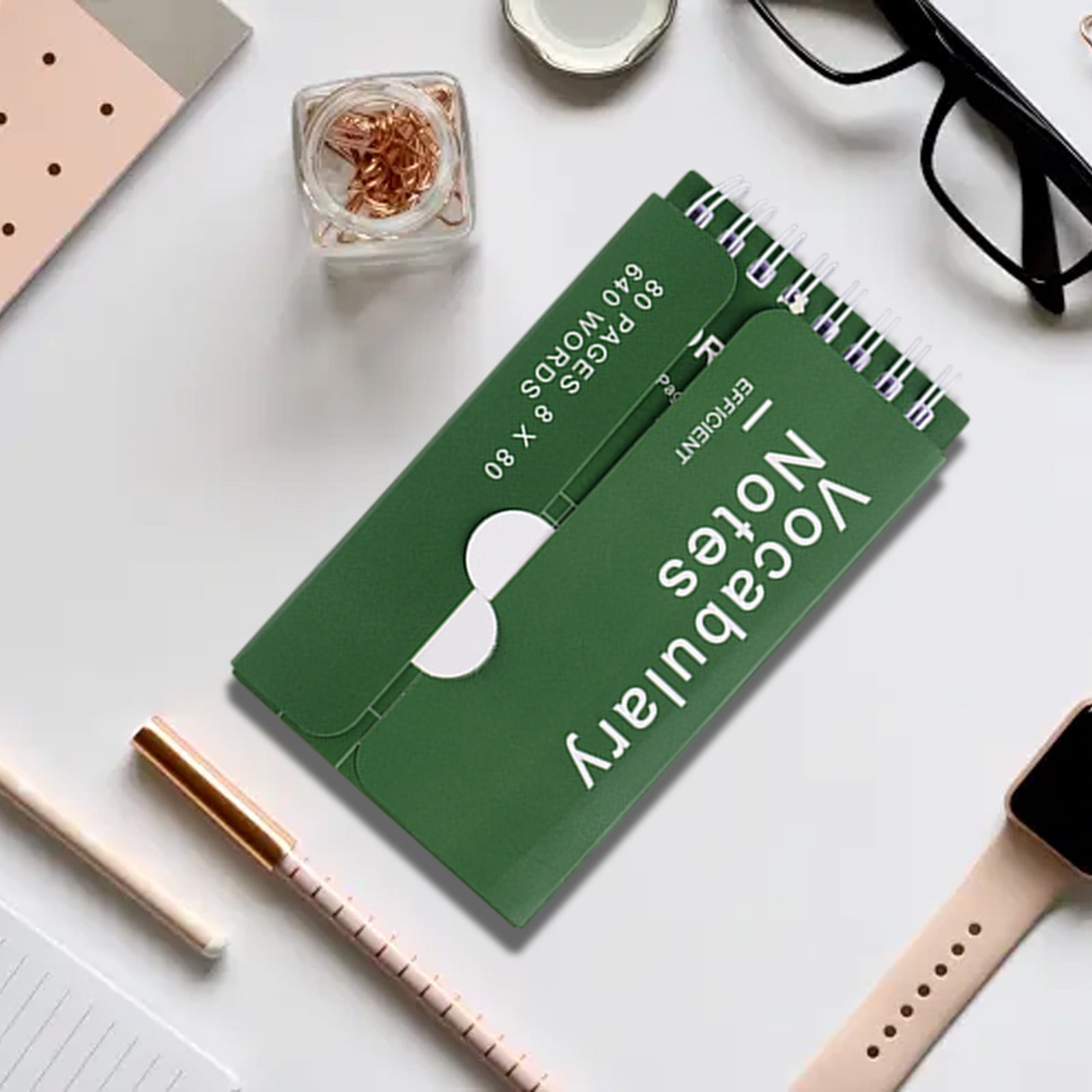 Mini Wordbook Pocket Notepad | Portable Twin-Coil Notebook | 80 Sheets ...