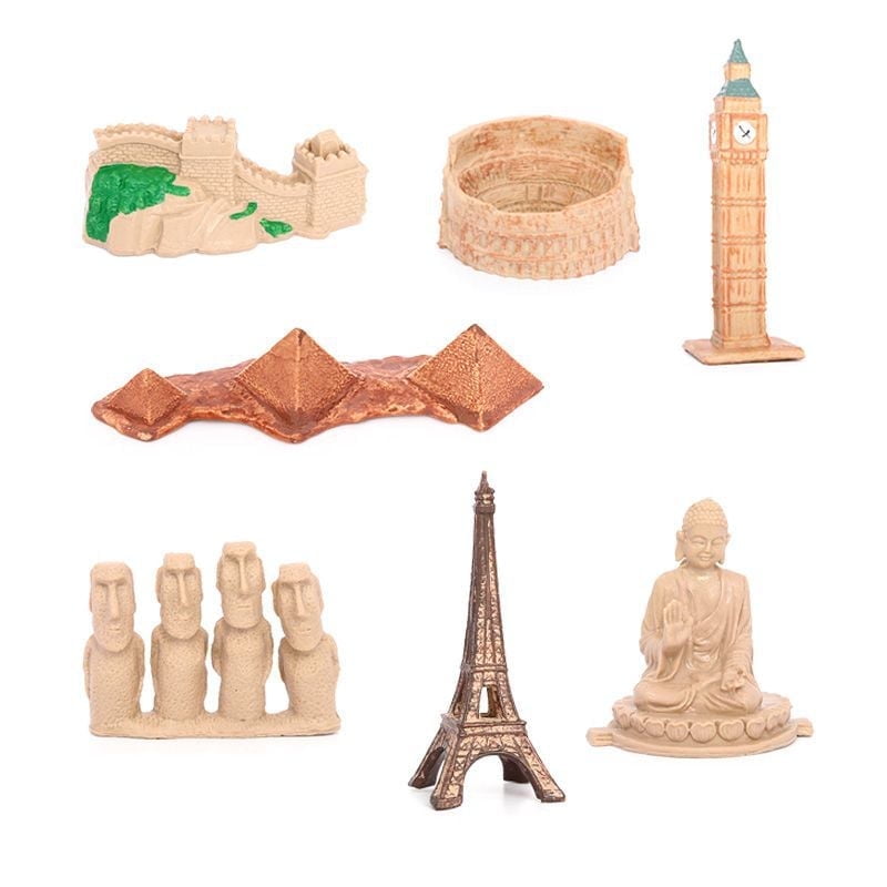 Mini World Building Model Playset 7PCS Display Famous Architecture ...