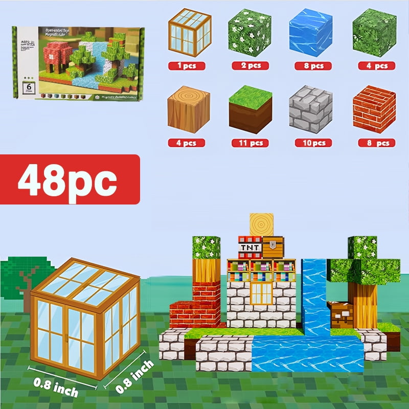 Mini World Magnetic Blocks Original Forest Series Building Mini ...