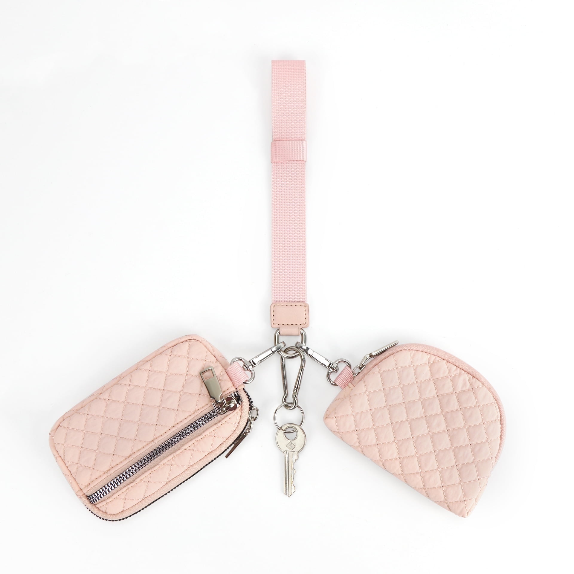 Mini Zip Around Wristlet Wallet for Women – Detachable Dual Pouch ...