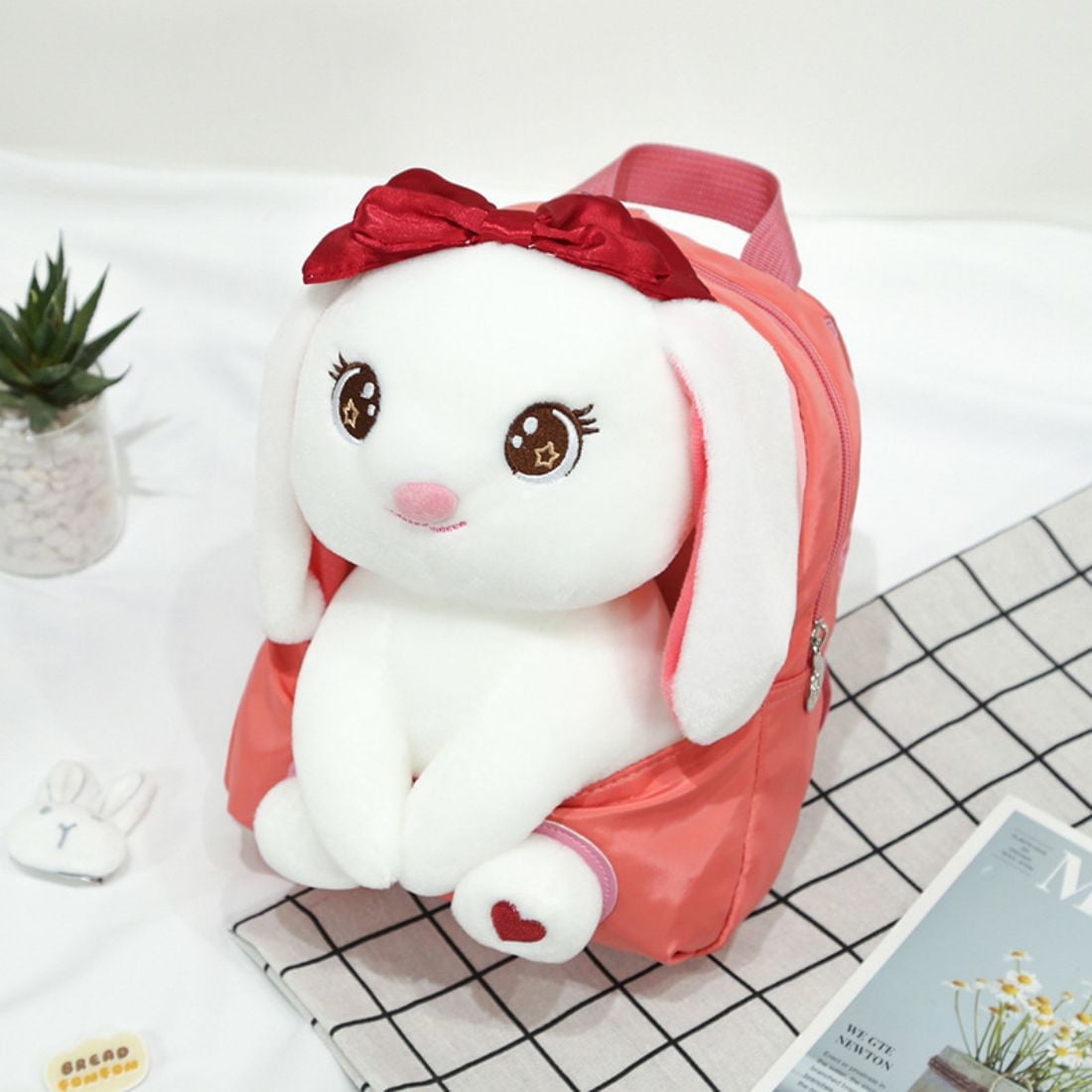 Walmart's Mini Backpack for Toddlers, Soft Plush Rabbit, Small Girl ...