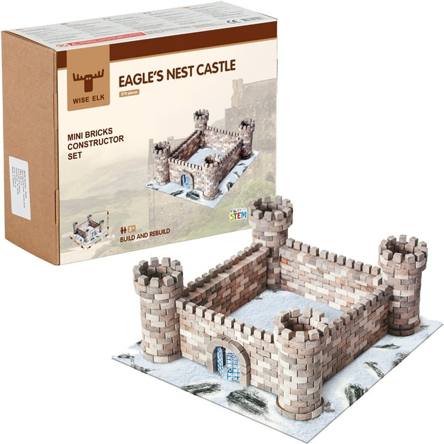 Mini bricks construction set Eagle's Nest Castle 870 pcs. Glue included ...