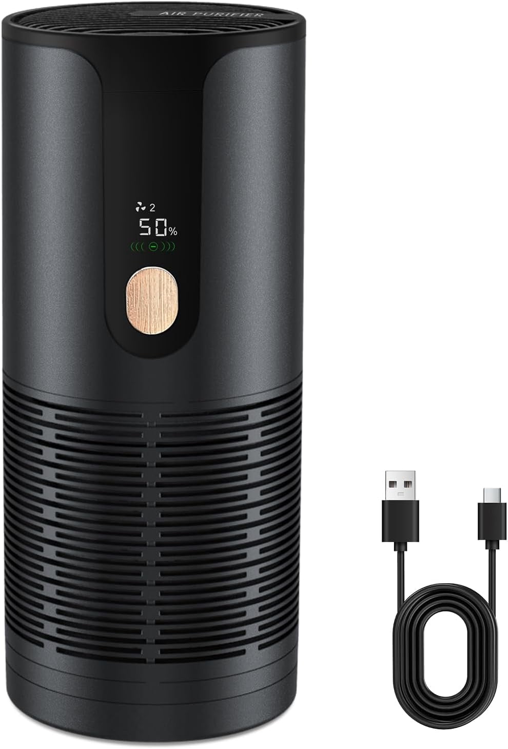 Mini car air purifier with true 3-layer filtration, 15 ultra-quiet and ...