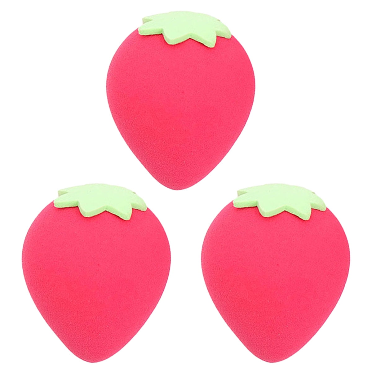 Mini cute cotton pad, double wet and dry make-up assistant, strawberry ...
