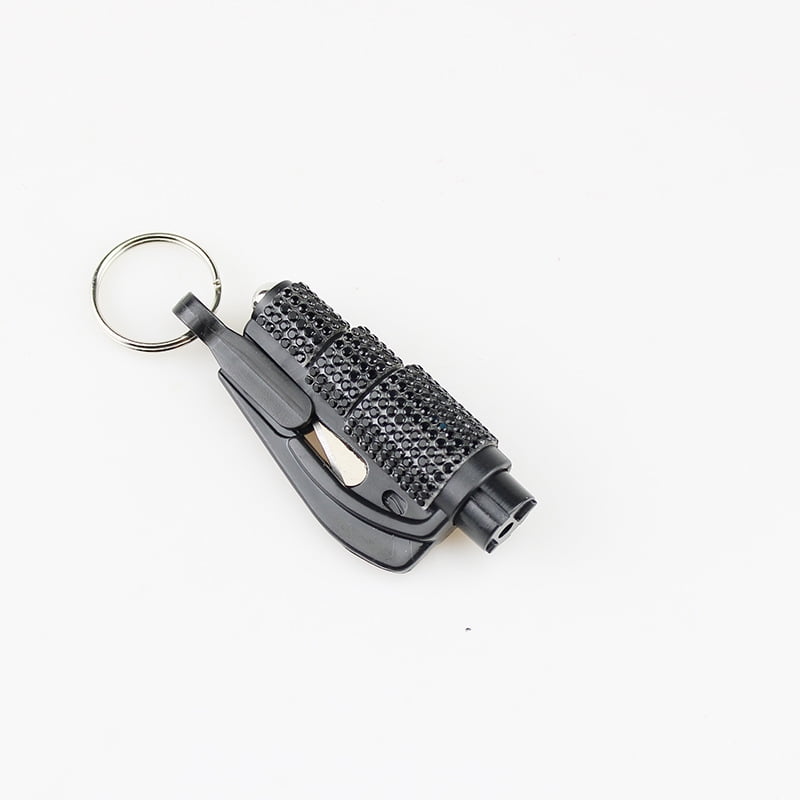 Mini diamond studded 2-in-1 broken window keychain, cutting keychain ...