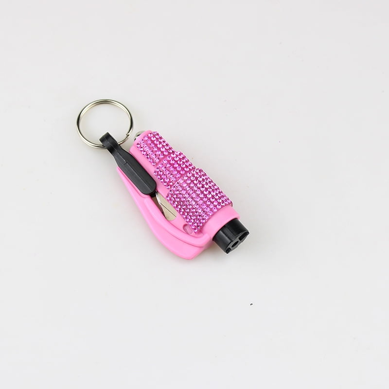 Mini diamond studded 2-in-1 broken window keychain, cutting keychain ...