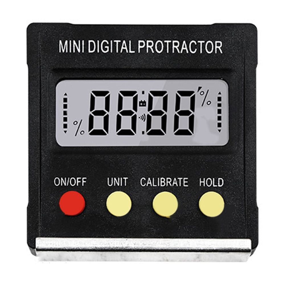 Mini digital inclinometer with magnetic measuring flat and 0.1 ...