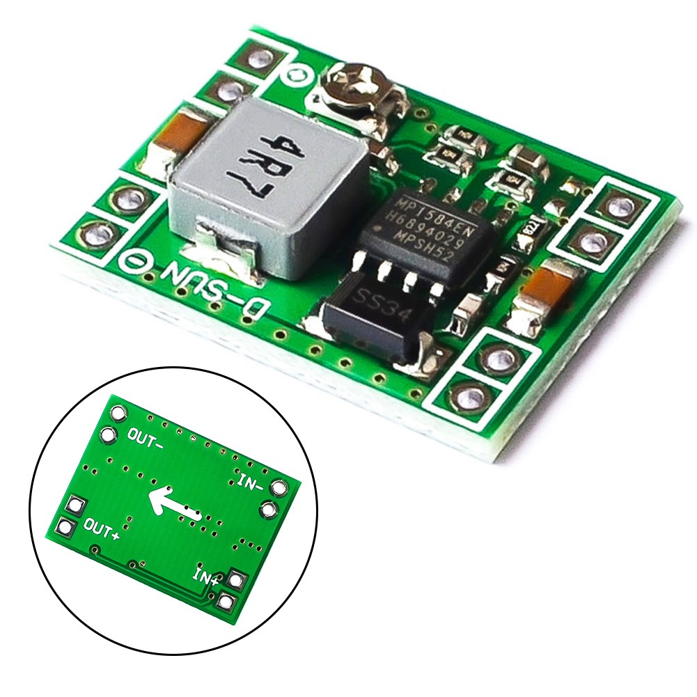 Mini for MP1584EN DC-DC Converter Adjustable Power Module 24V to 12V 9V 5V 3.3V 5pcs YIWEI ...