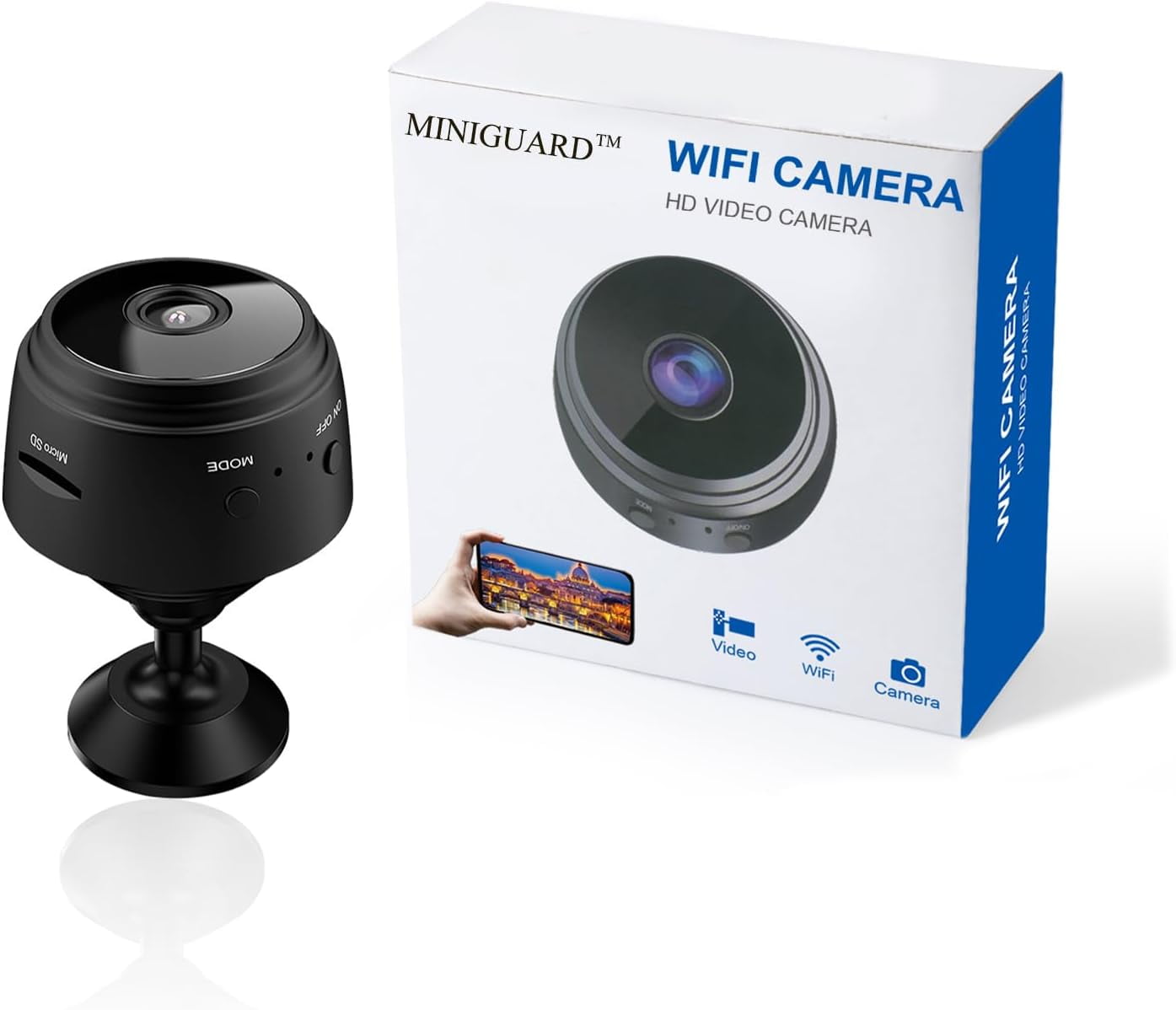 Mini guard Night Vision 1080P Home Surveillance Camera, Black - Walmart.com