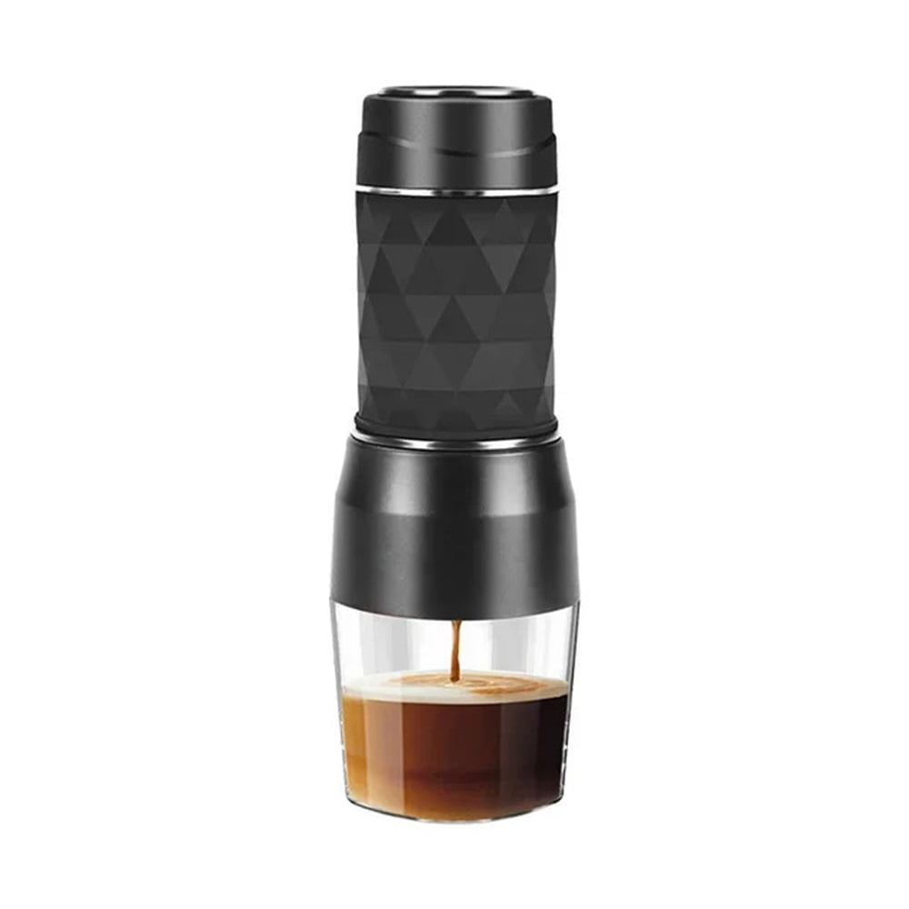 Mini hand press coffee maker Black and White for coffee powder nest ...