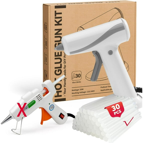 Mini hot glue gun Kit with 30 Glue Sticks, Hot Melt, High Temp for ...