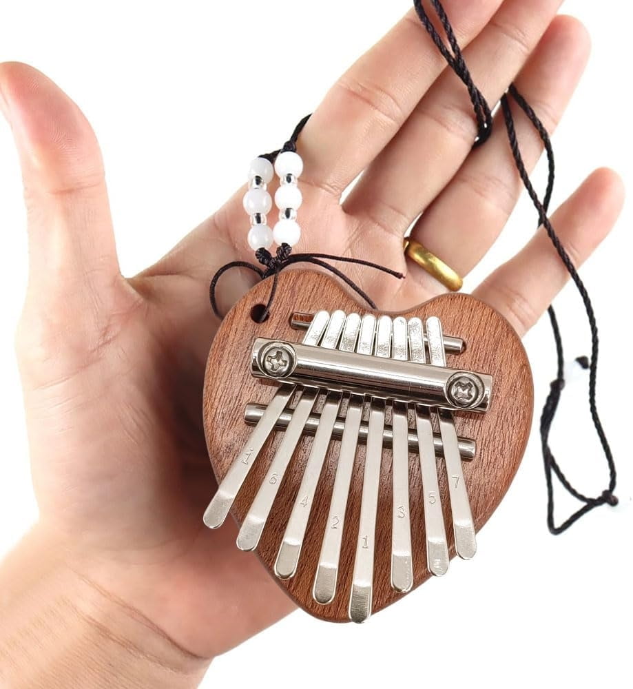 Mini kalimba 8 key thumb piano Solid Wood Finger Piano for adults ...