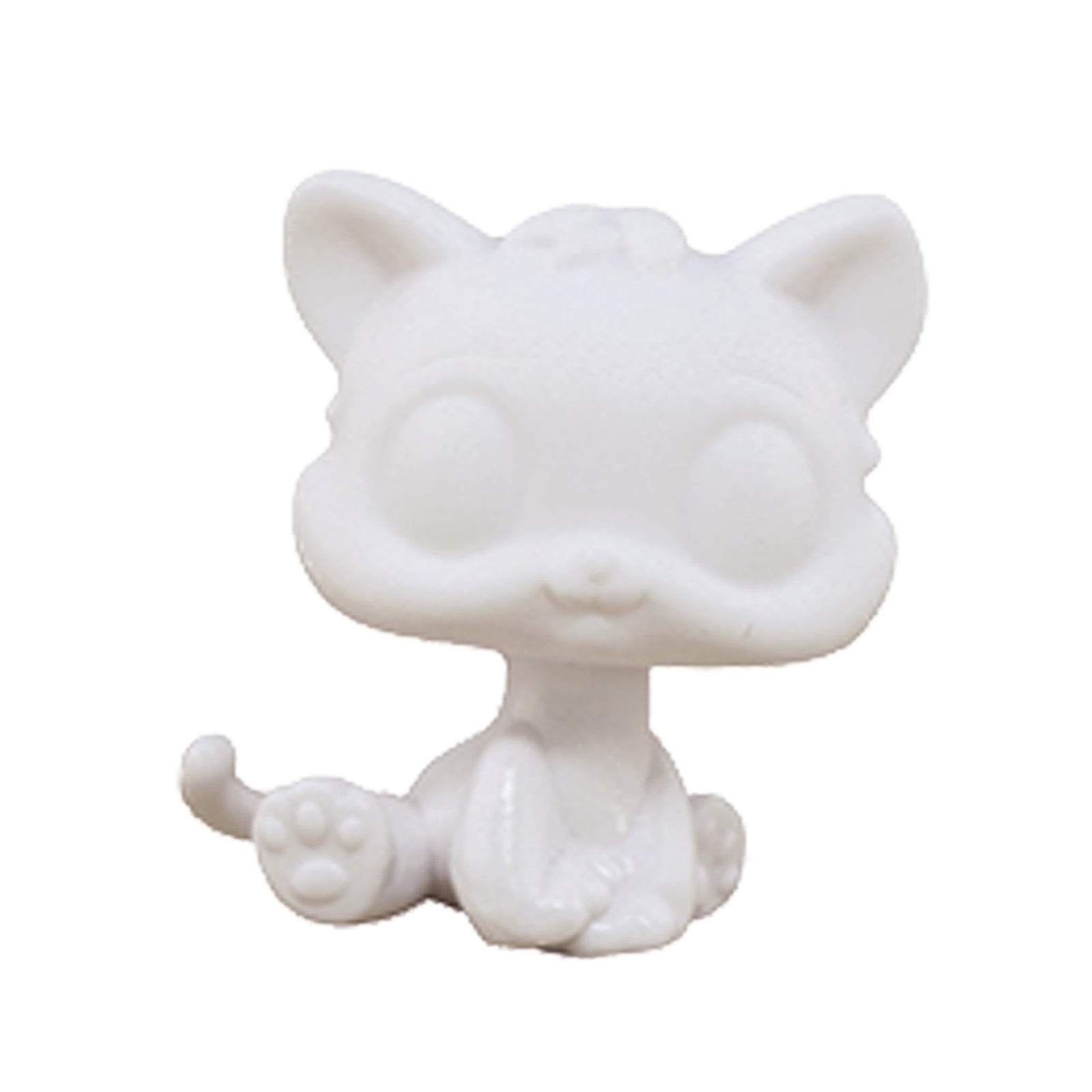 Mini lps Shop Cat White Base,Custom lps Toy DIY Kitten White Mold Blank ...