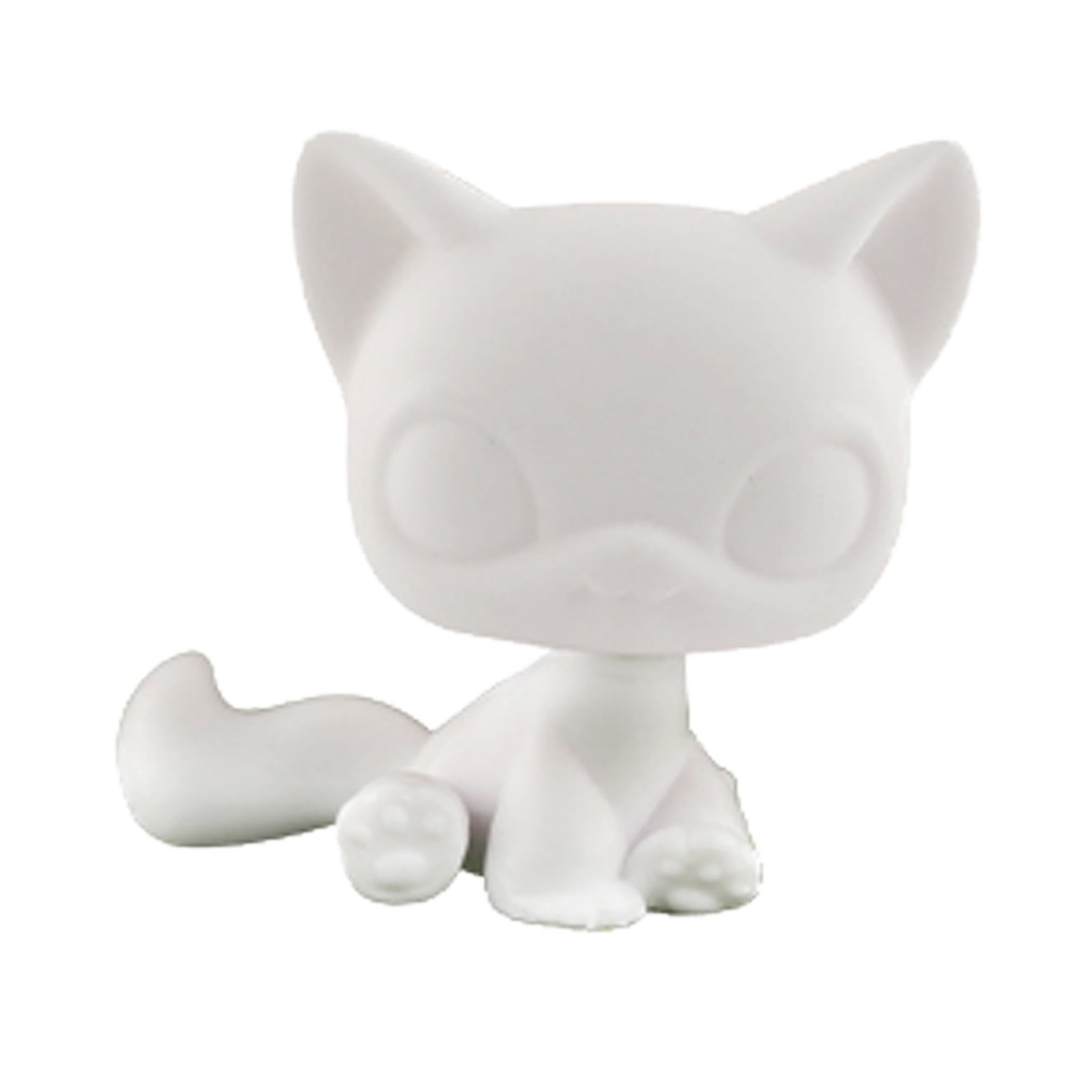 Mini lps Shop Cat White Base,Custom lps Toy DIY Shorthair Cat White ...