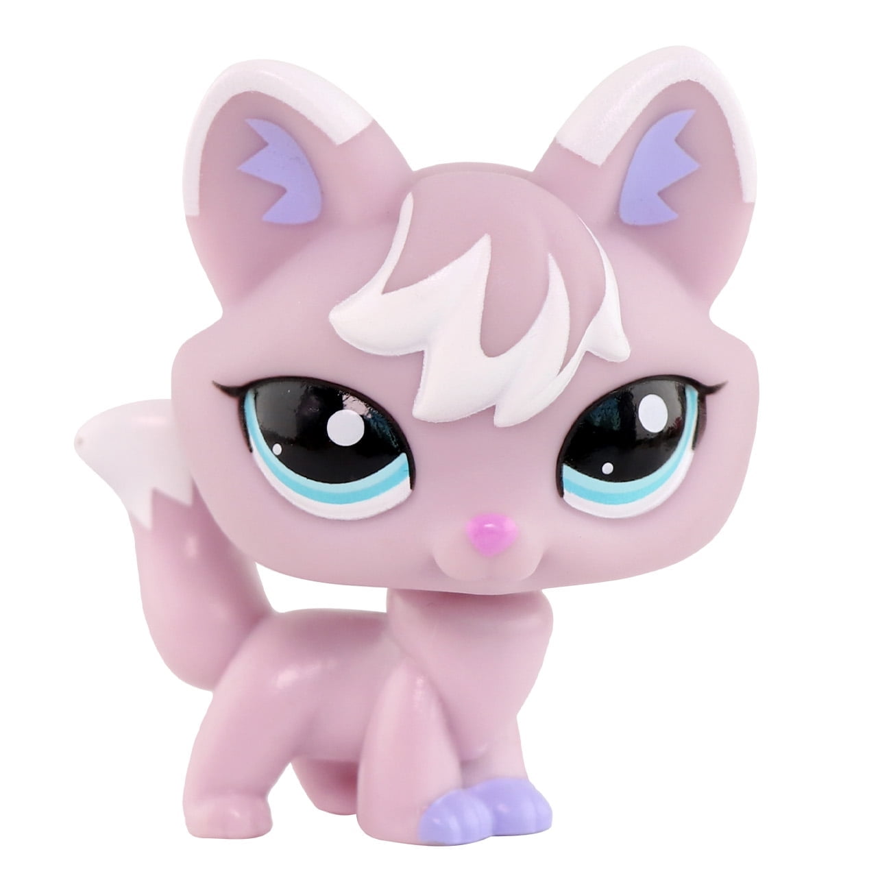 Mini lps shop Purple White Fox #2400 Fluffy for lps Collection Kids ...