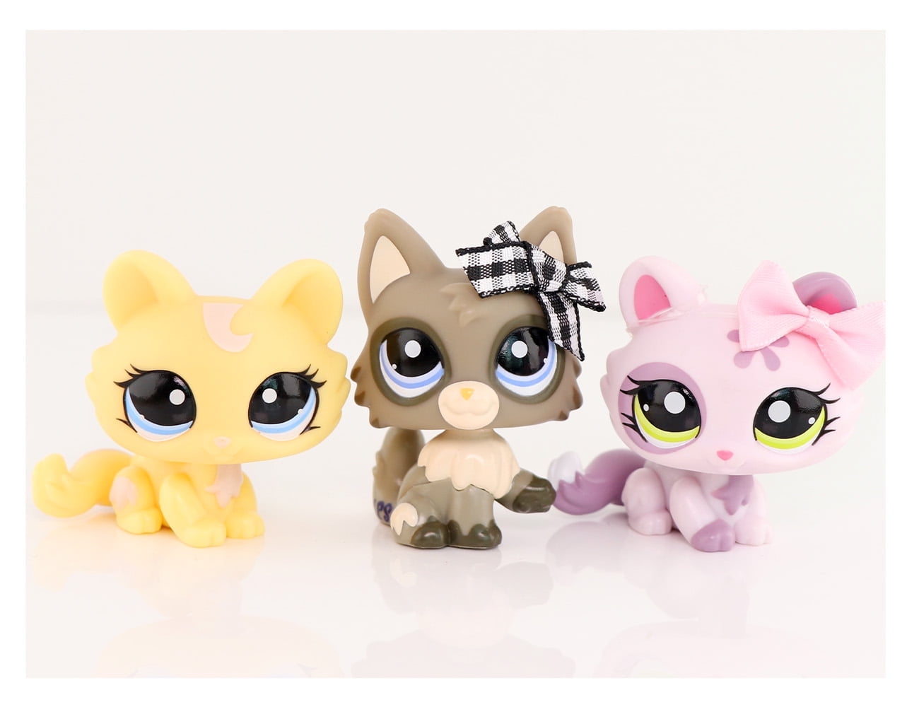 Mini lps shop 3pcs/lot Cats Crouching Cat #1628 #1096 Wolf Cat #1953 ...