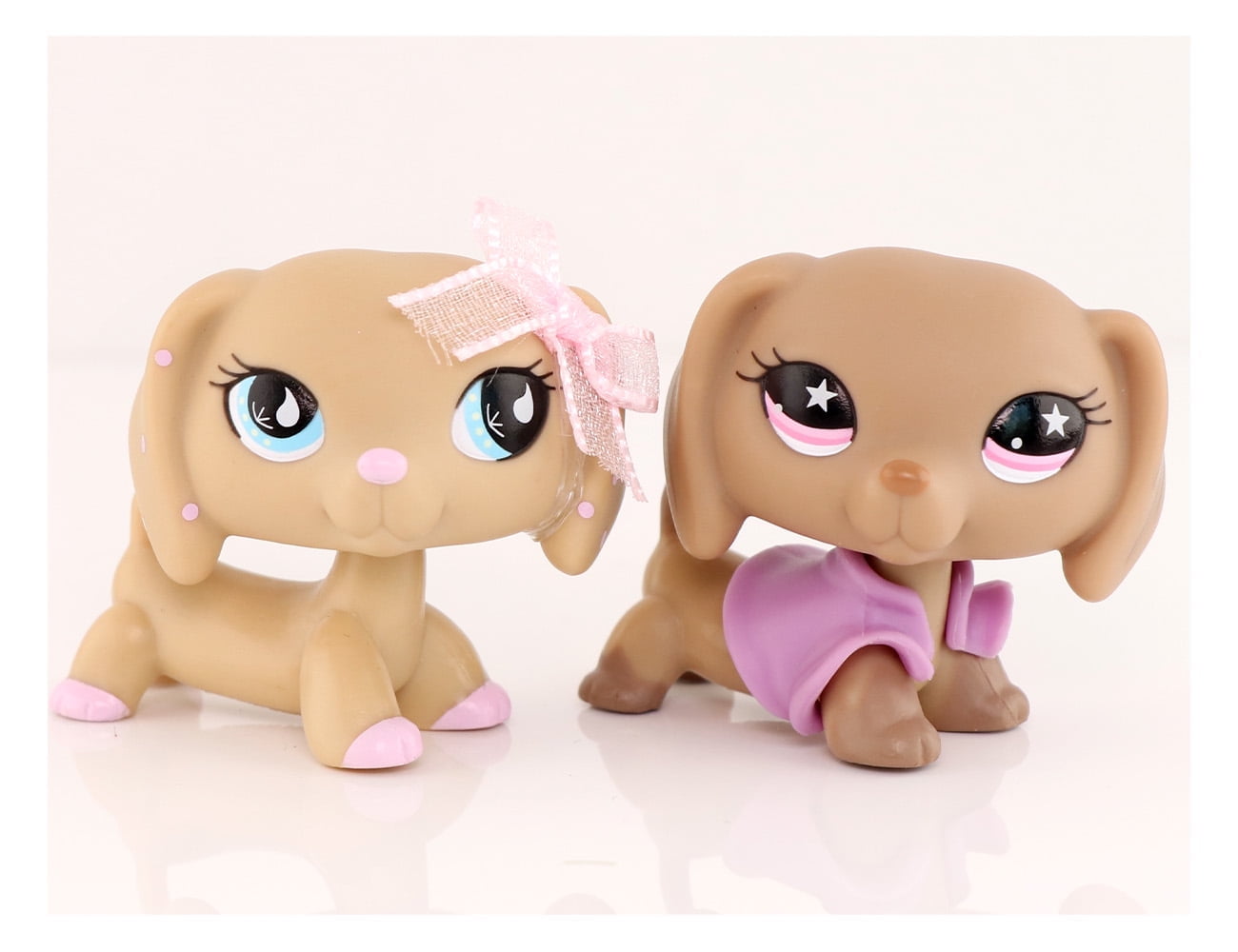 2lot Mini lps shop Dachshund Dog #909 #932 Cute Dog with Bow Jacket ...