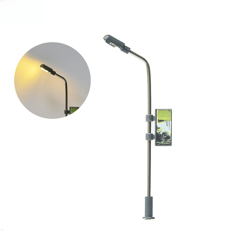 Mini luminous horse street lamp model led metal light building sand ...