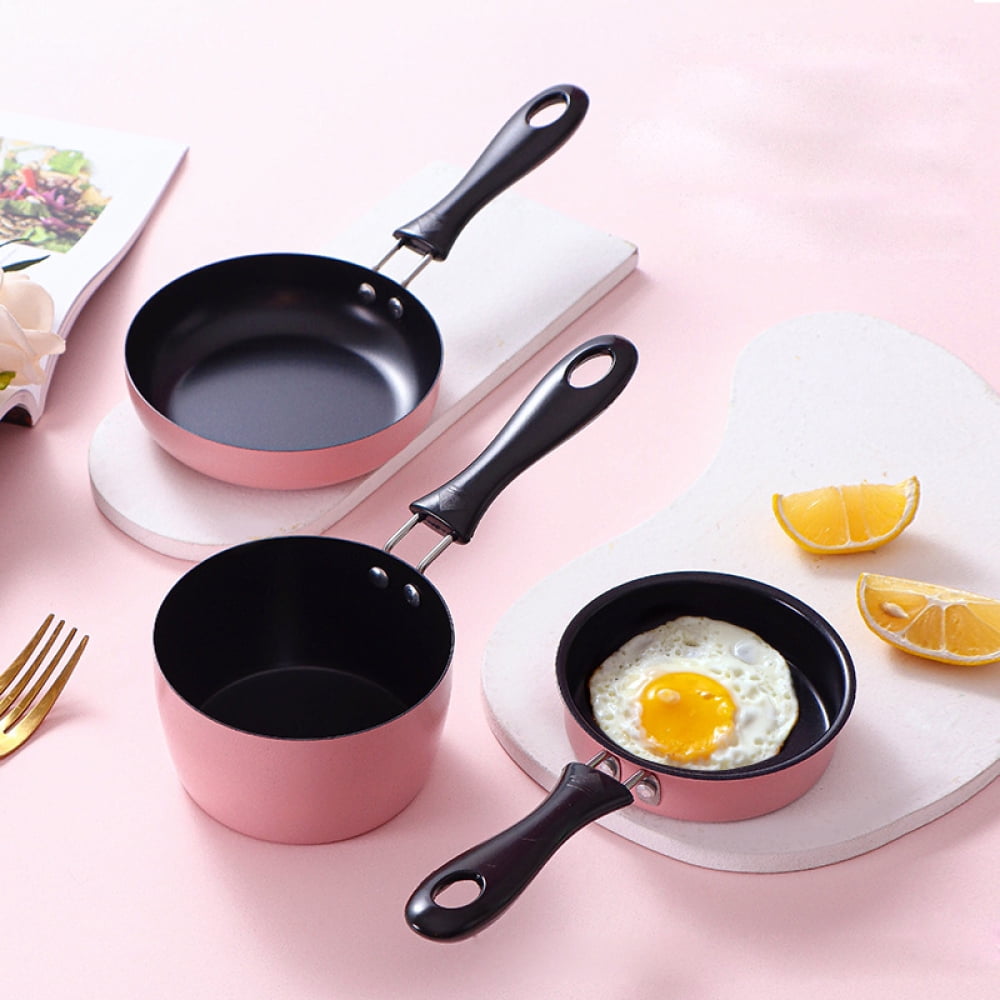 Mini pan for one egg, 12 cm, 3 pieces mini egg frying pan with handle ...