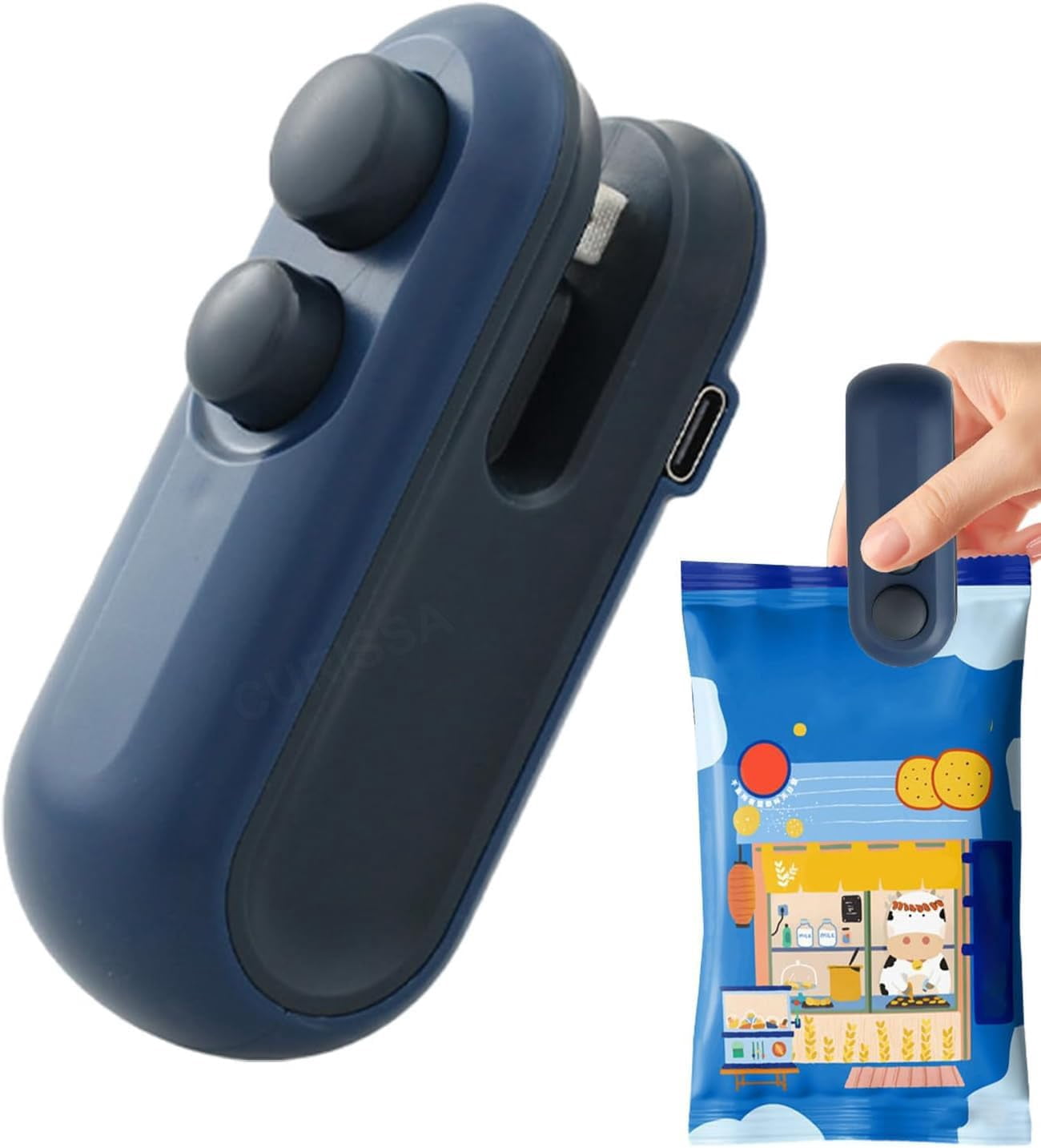 Mini sealer for plastic bags Handheld Sealer with cutter Rechargeble ...