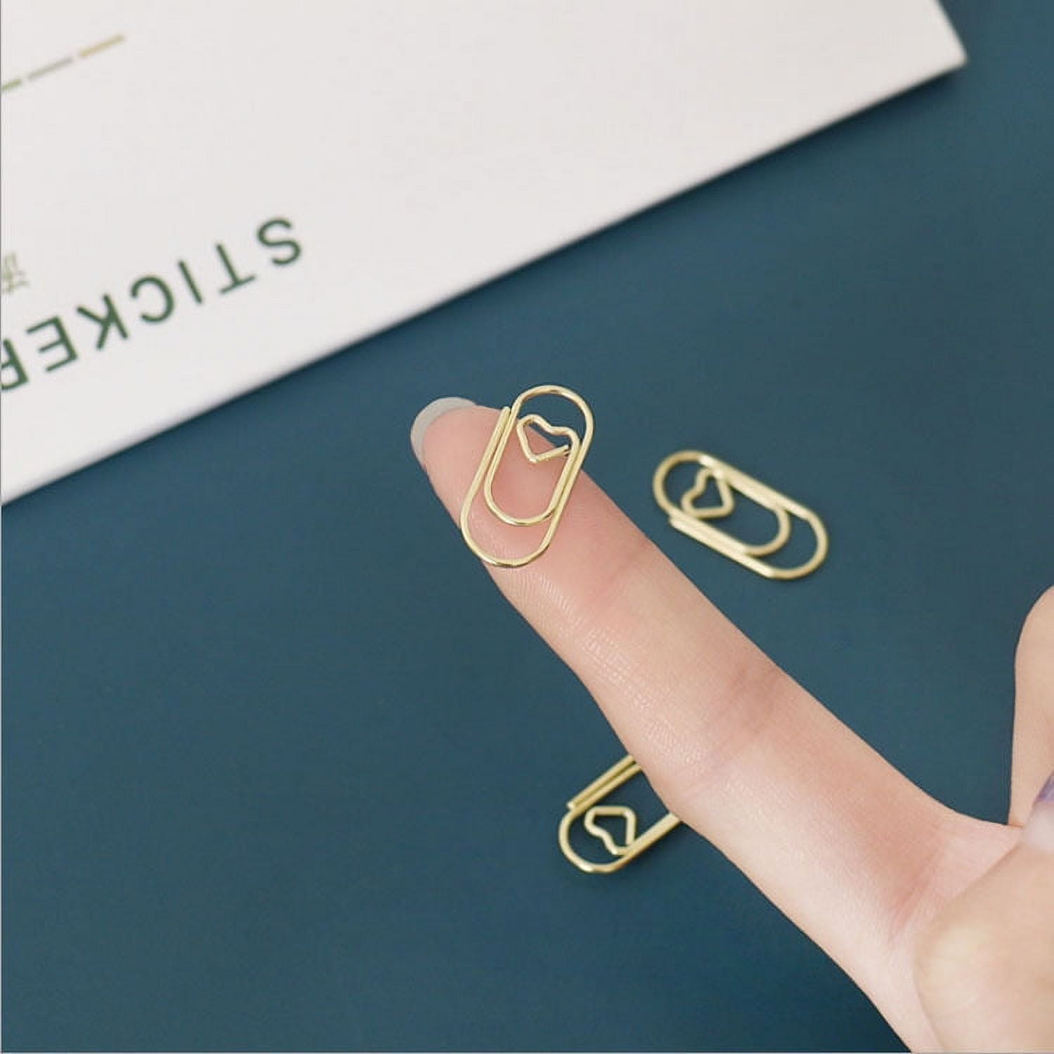 Mini small love paper clip fun metal paper clip 20mm small rose gold ...