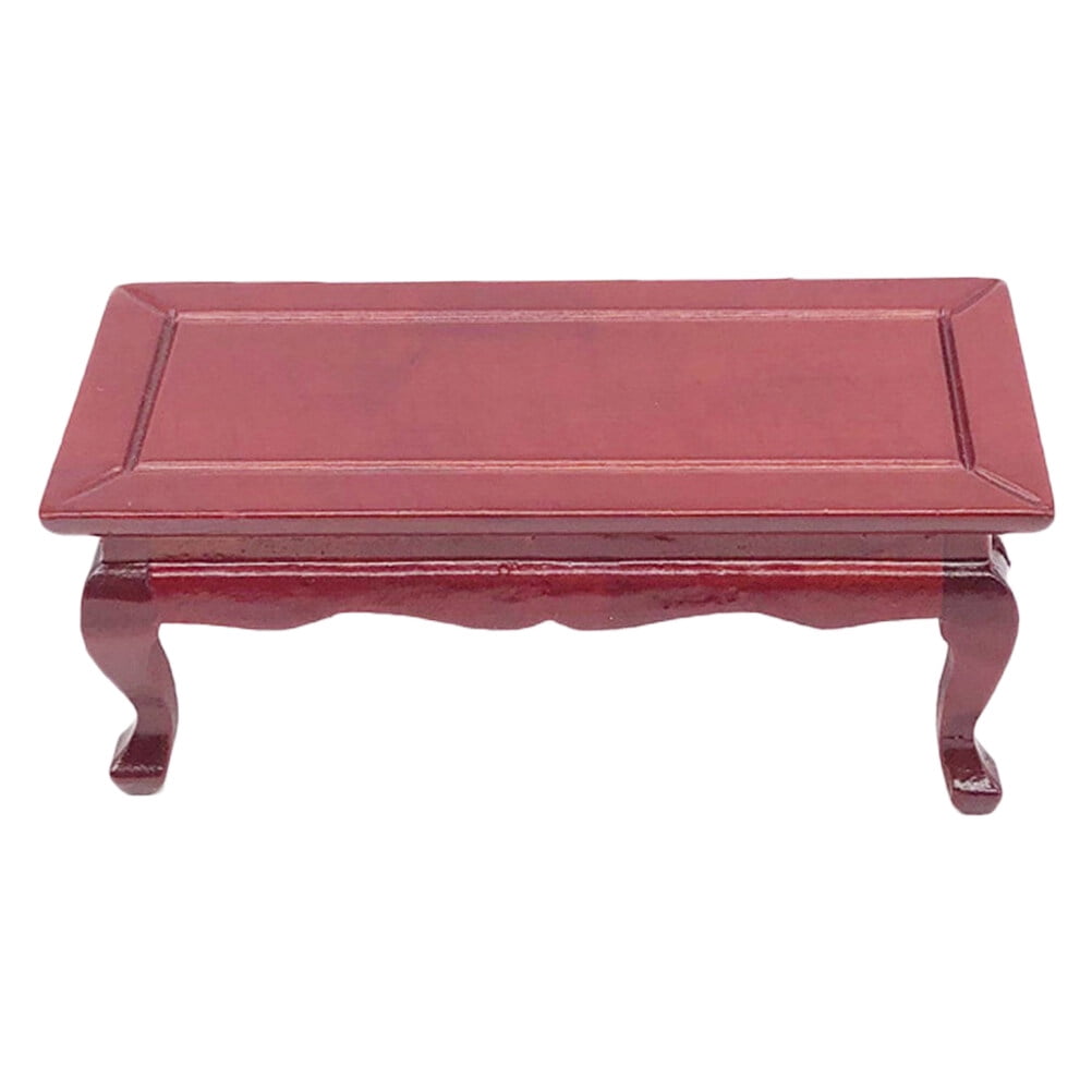 Mini table 1Pc 1:12 Mini Coffee Table Solid Wood Table Model Desk Model ...