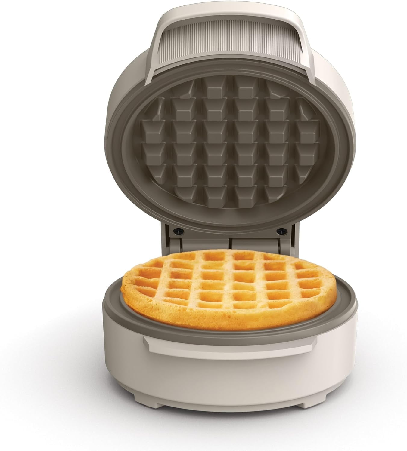 Mini waffle maker, ceramic non stick coating, rope wrap, ready ...