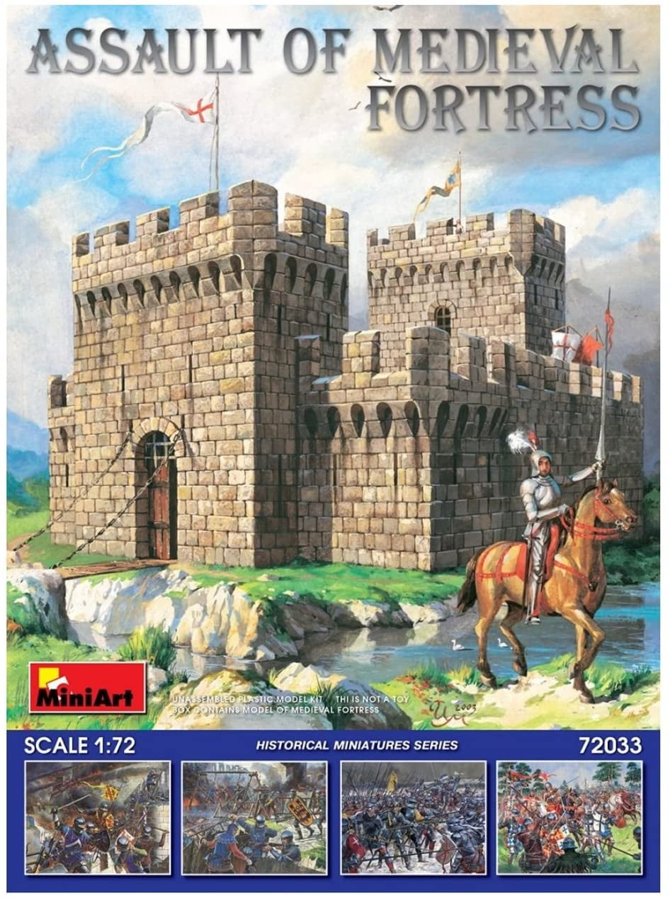MiniArt Assault of Medieval Fortress 1/72 Scale Plastic Model Kit ...