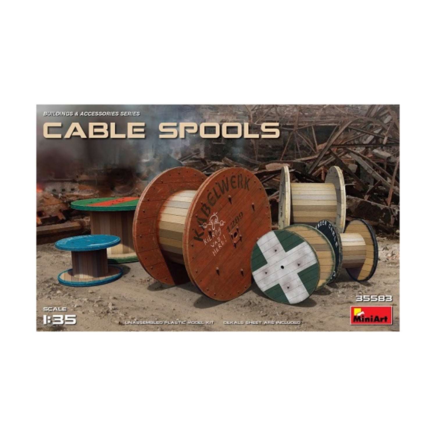 MiniArt Models Cable Spools New - Walmart.com