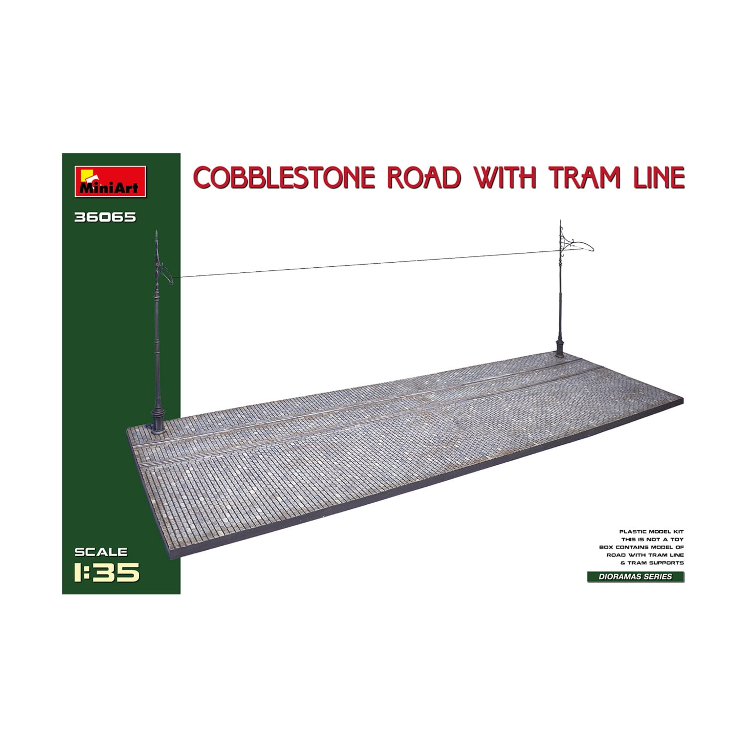 MiniArt Models Cobblestone Road w/Tramline New - Walmart.com