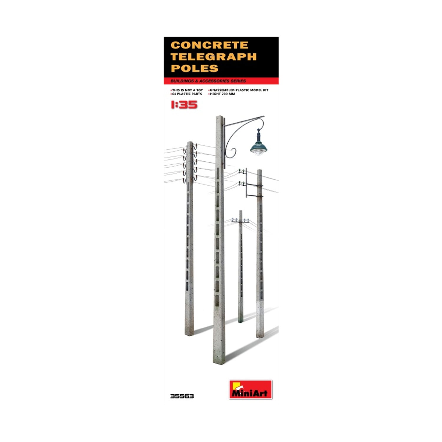 MiniArt Models Concrete Telephone Poles New - Walmart.com