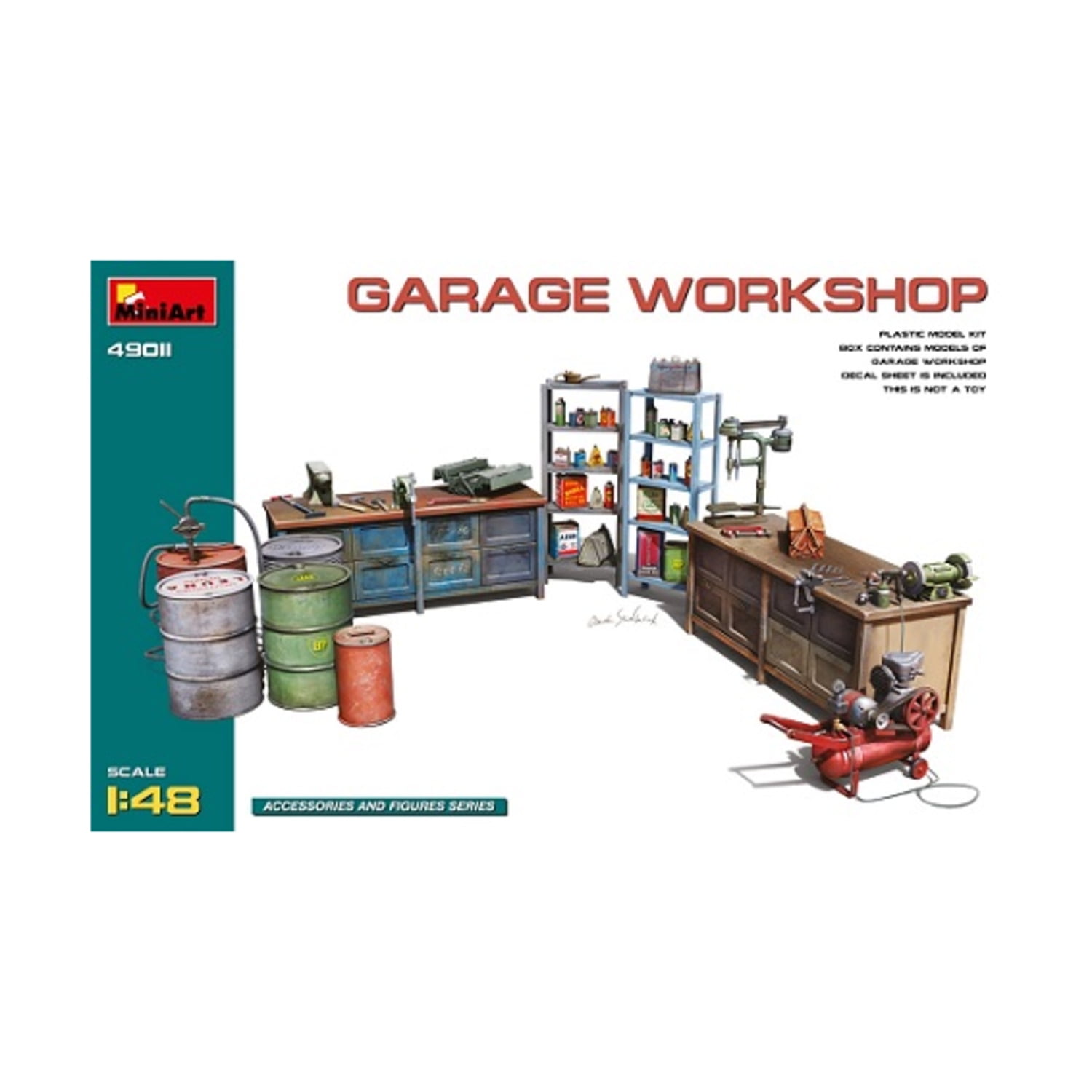 MiniArt Models Garage Workshop New - Walmart.com