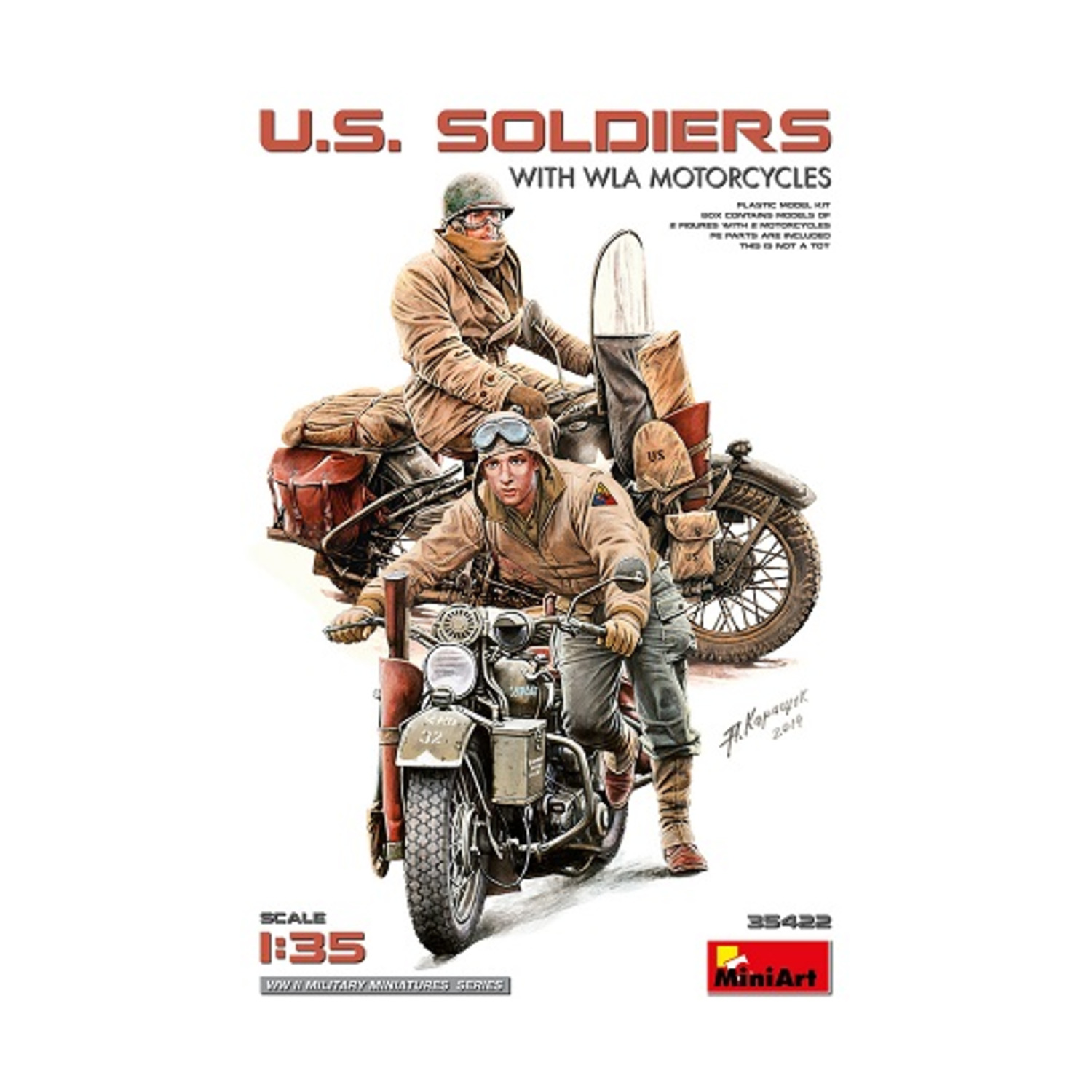 MiniArt Models U.S. Soldiers w/WLA Motorcycles New - Walmart.com