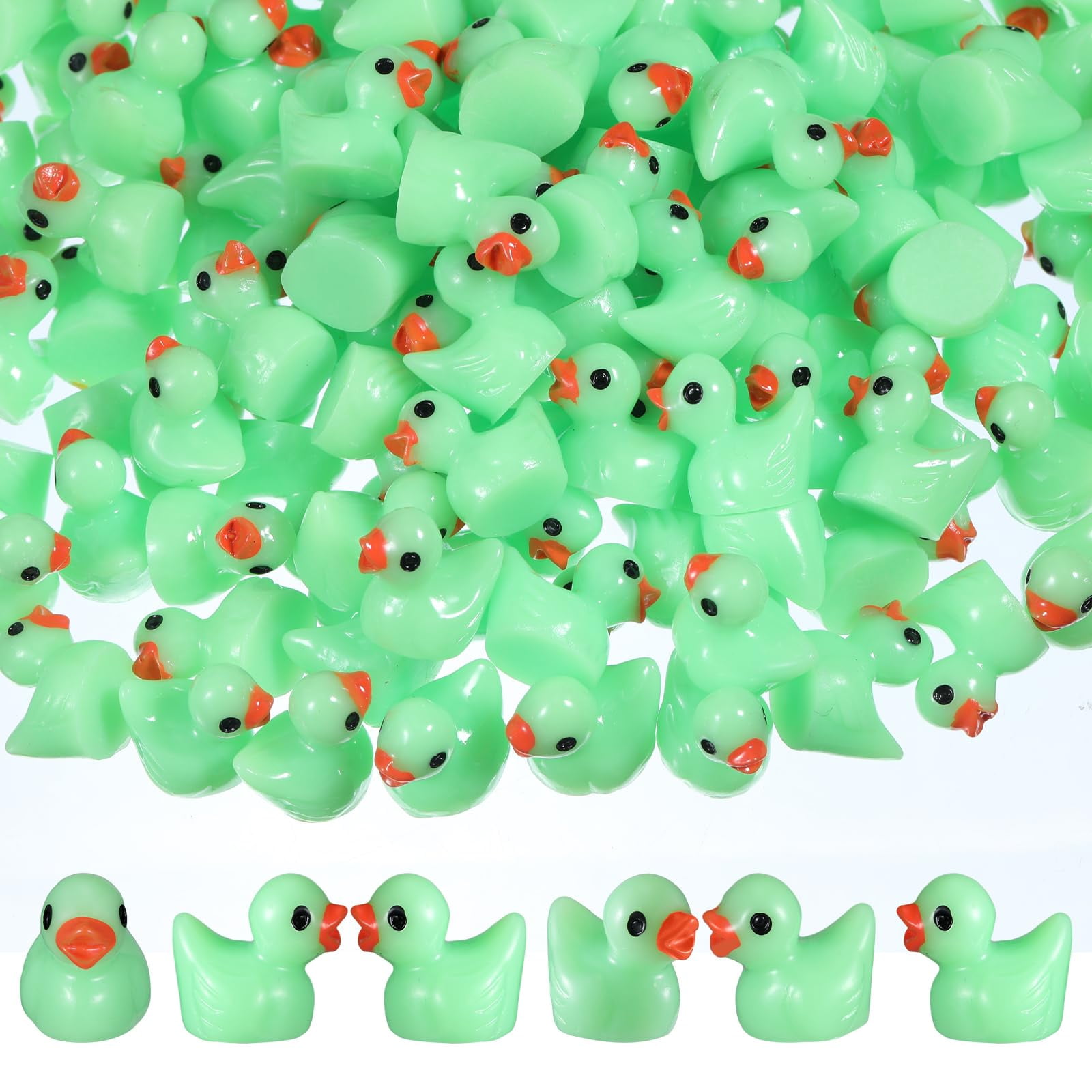 MiniInflat 150 Pcs Mini Resin Ducks Miniature Ducks Tiny Duckies Figures for Home Prank Game ...