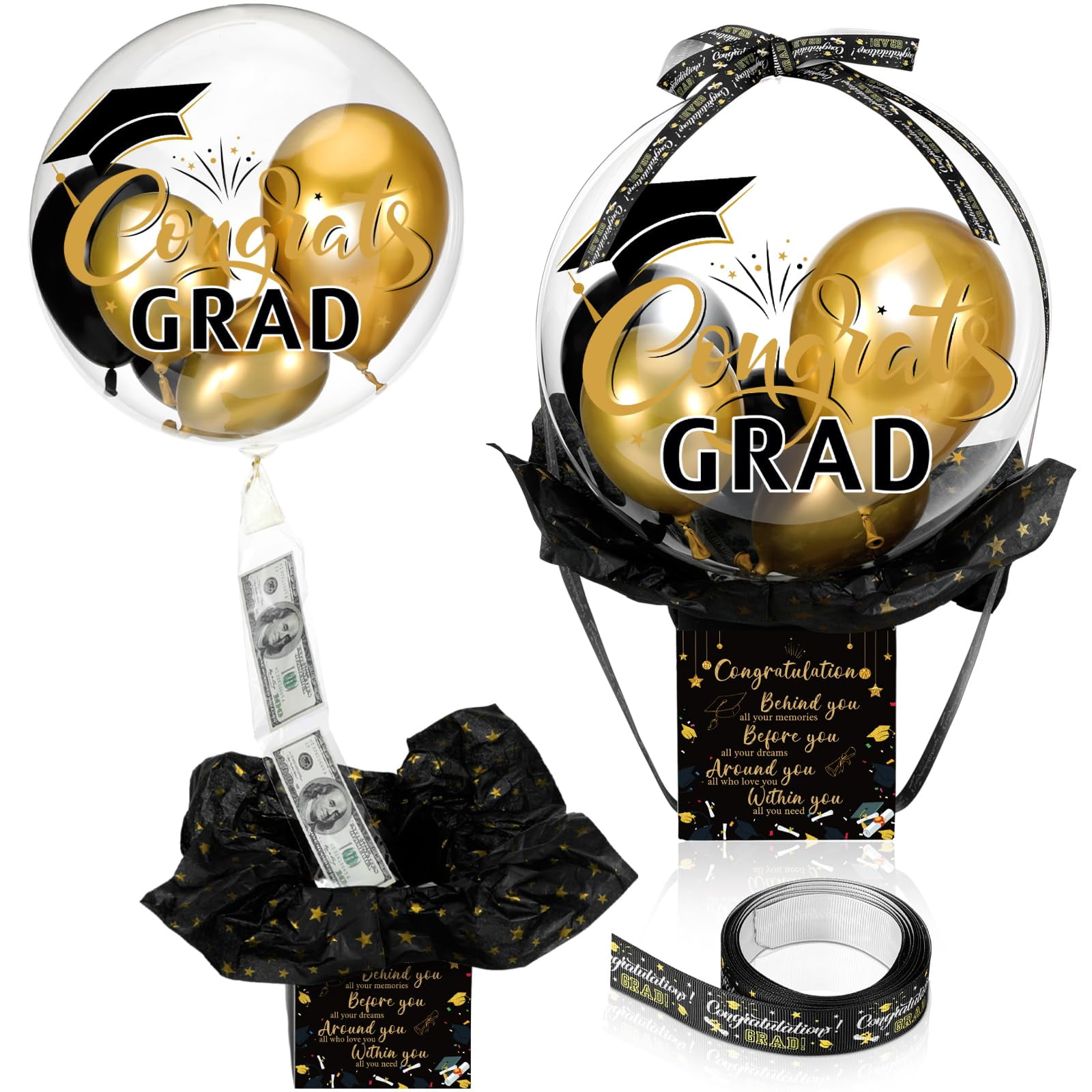 MiniInflat Graduation Party Balloon Gift Set Congrats Grad Money ...