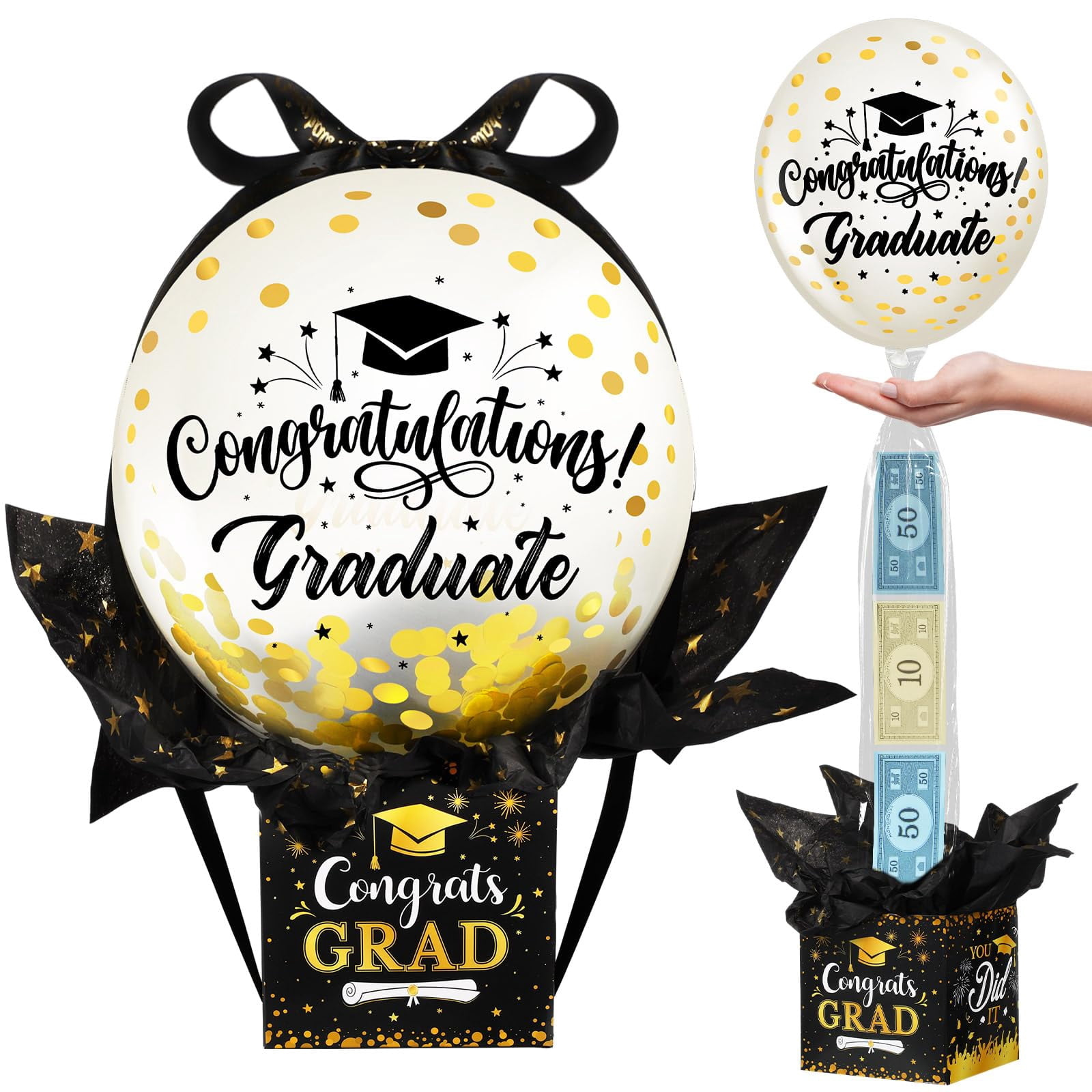MiniInflat Graduation Pull Money IFF17 Balloon Box Surprise Kit for ...