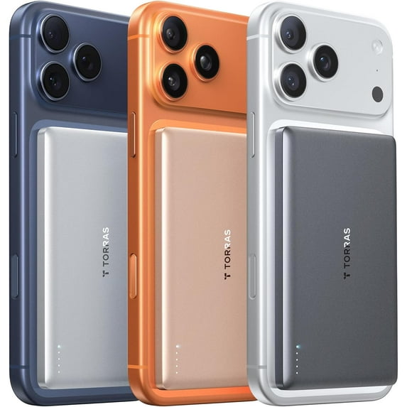 MiniMag Power Bank, Ultra Slim 5,000mAh Wireless Portable Charger with USB-C Cable, Fast ...