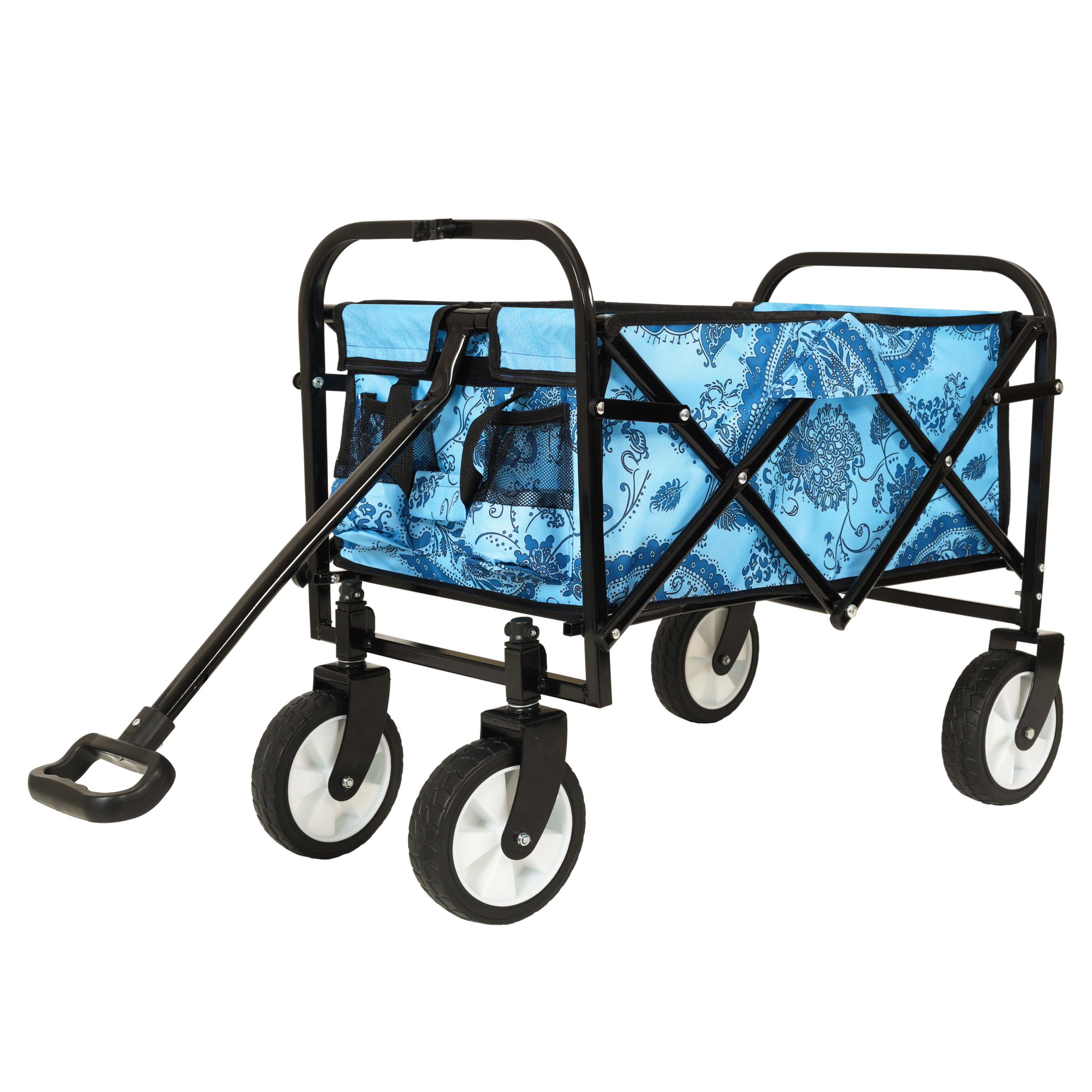 MiniMeetall Collapsible Wagon Cart - 225lb Capacity Foldable Utility ...