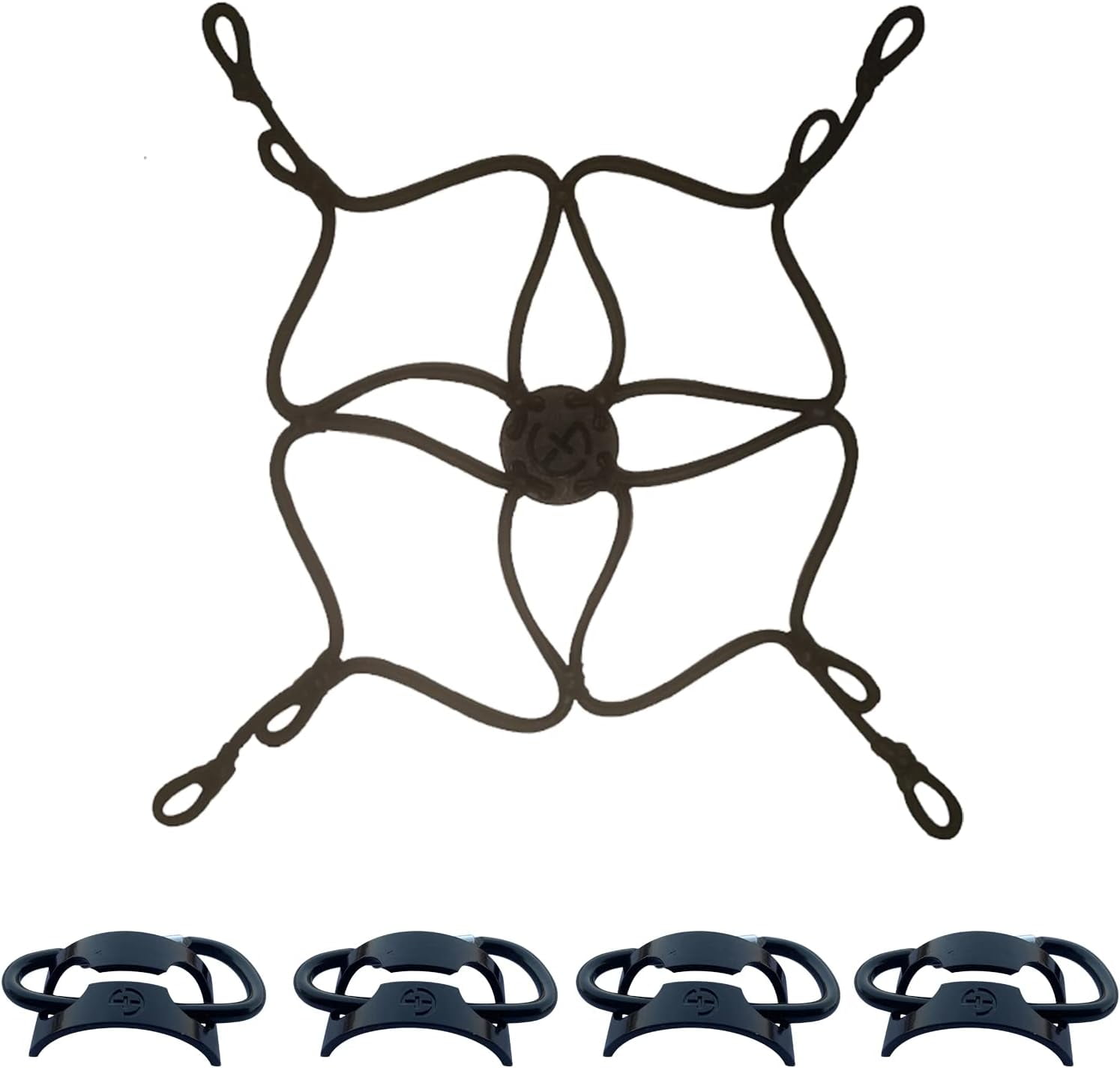 MiniNet Packnet Backpack Extension Bungee - 4 PackTachs & 4 Aluminum ...