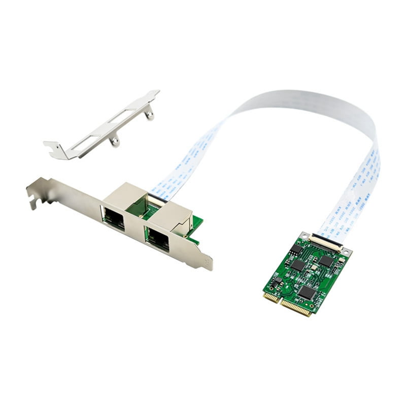 MiniPCIE Dual RJ45 Port 2.5G Gigabit Ethernet Network Card 2.5G/1000 ...