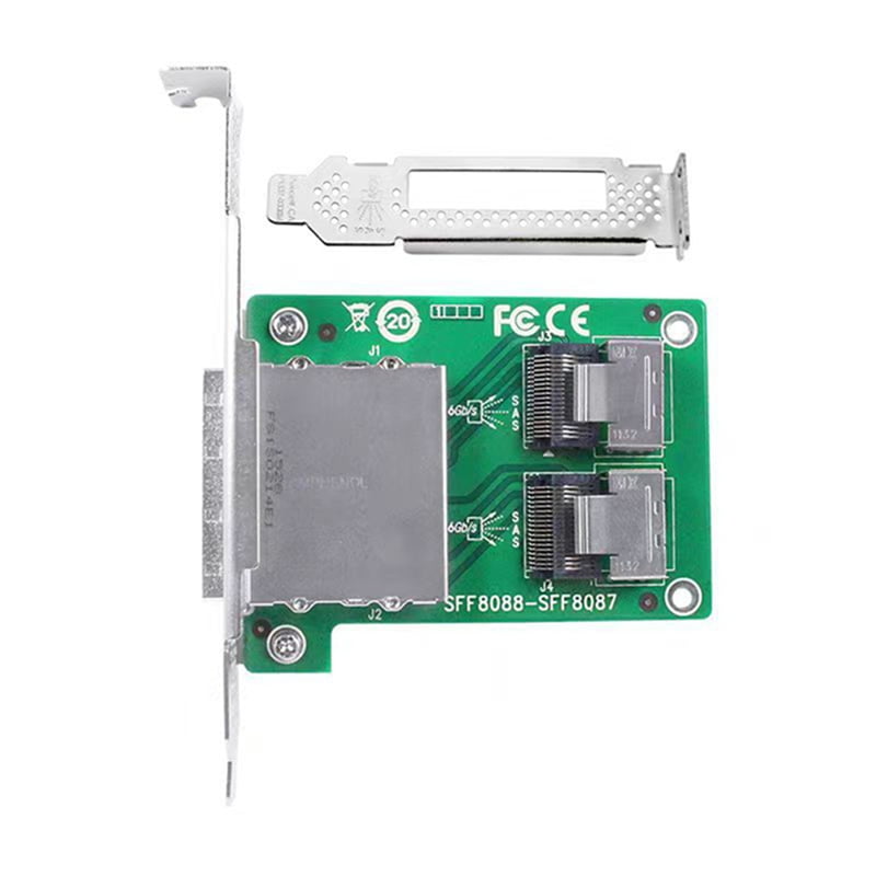 MiniSAS Adapter Card SFF-8087 to SFF-8088 Dual Port SAS Card - Walmart.com