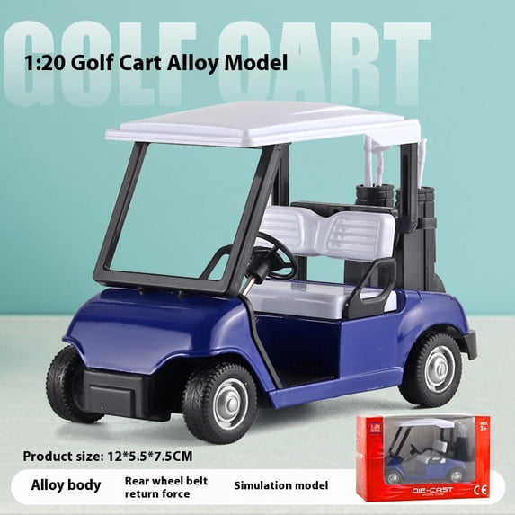 Miniature 1:20 Scale Golf Cart Model Car with Retro Spring Action, Kids ...