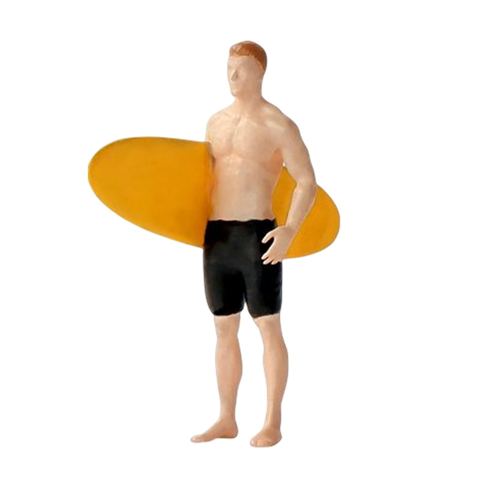 Miniature 1/64 Model Surfing Boy Model People Figurines Diorama ...