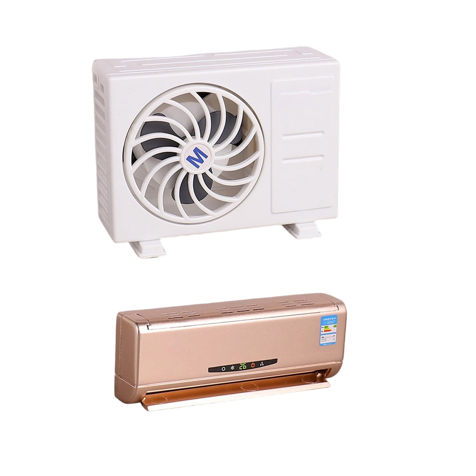 Miniature Air Conditioners Unit Solar Panel Powered ABS Construction ...