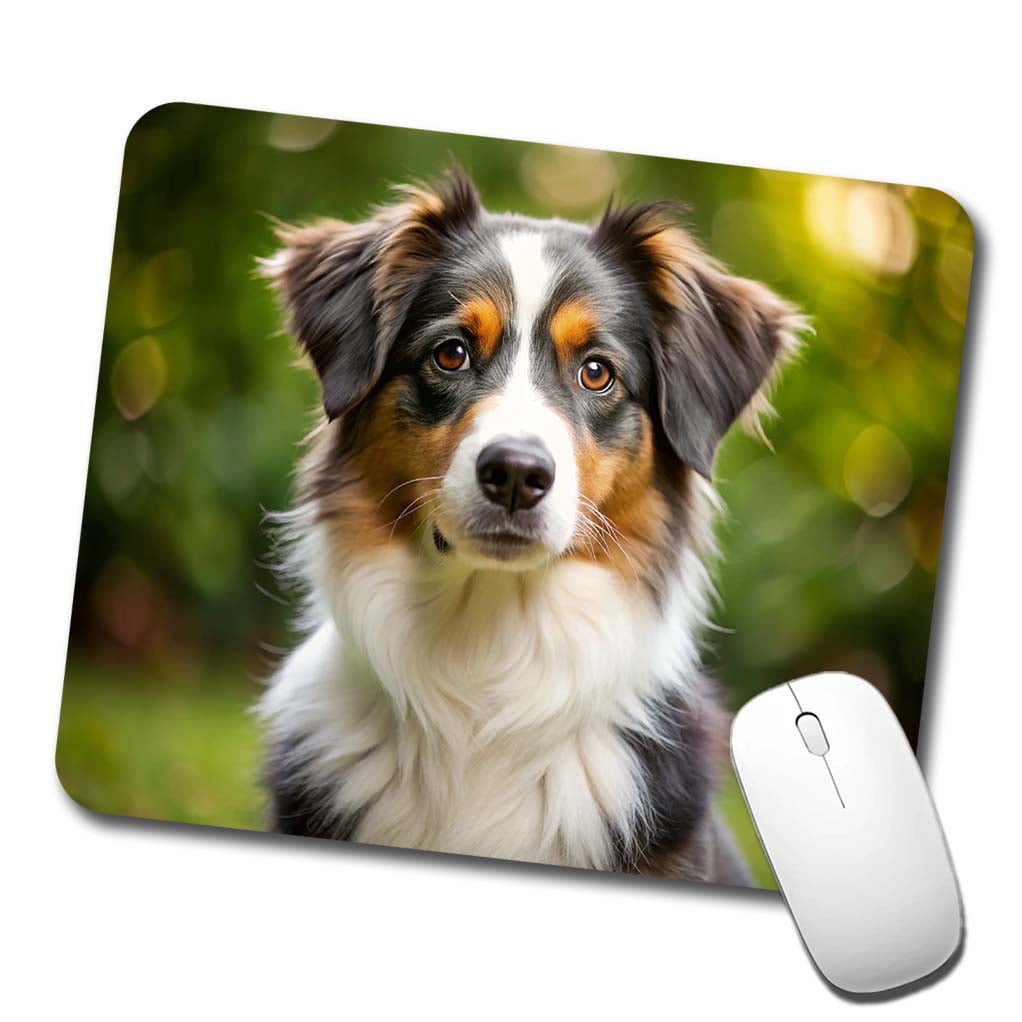 Miniature American Shepherd Dog Photo Mouse Pad Low Profile Gaming Mat ...